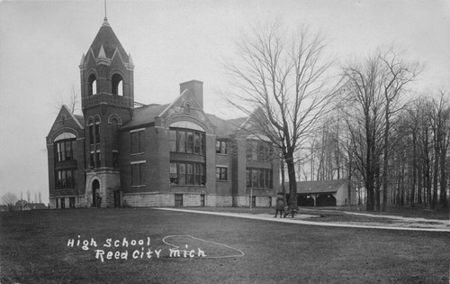 Mi Michigan Reed City High School Rppc Real Photo Ebay