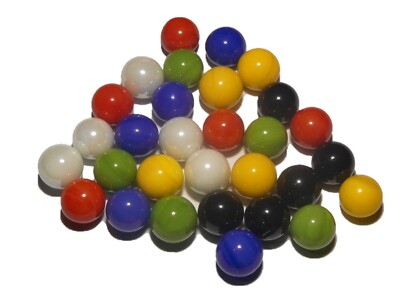 30 Murmeln in 6 Farben sortiert ca. 14mm - Glasmurmel, Glaskugel | eBay.de