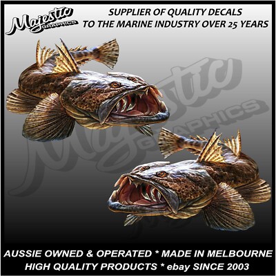 FLATHEAD - DECALS - 315mm X 205mm - MIRRORED PAIR - BOAT DECALS | eBay
