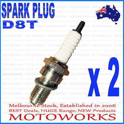 2 x D8T Spark Plug 150cc 250cc PIT PRO Trail Quad Dirt Bike ATV Buggy ...