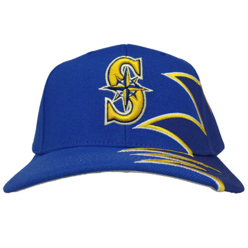 Seattle Mariners Mitchell & Ness MLB Pro Fit Snapback Hat Cap Shark 3D ...