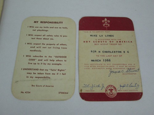 Lot of Vintage Boy Scouts of America First Class Scoreboard Totin' Chip ...