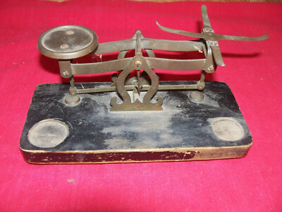 Antique Mini Scale Jewelers Counter Balance Gold Silver Little Tiny Old ...