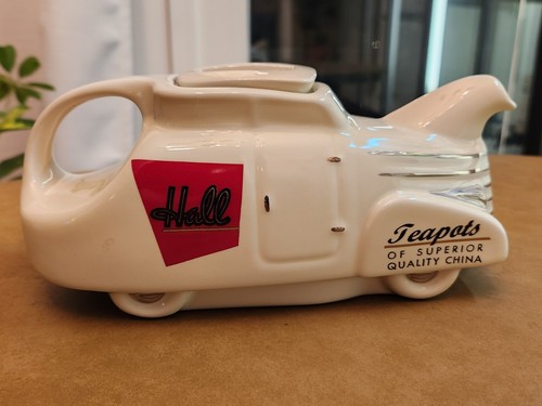 HALL CHINA AUTOMOBILE CAR TEAPOT LIMITED ED With ADVERTISING | eBay