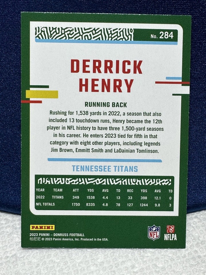 2023 Donruss Derrick Henry Football Card #284 Tennessee Titans | eBay