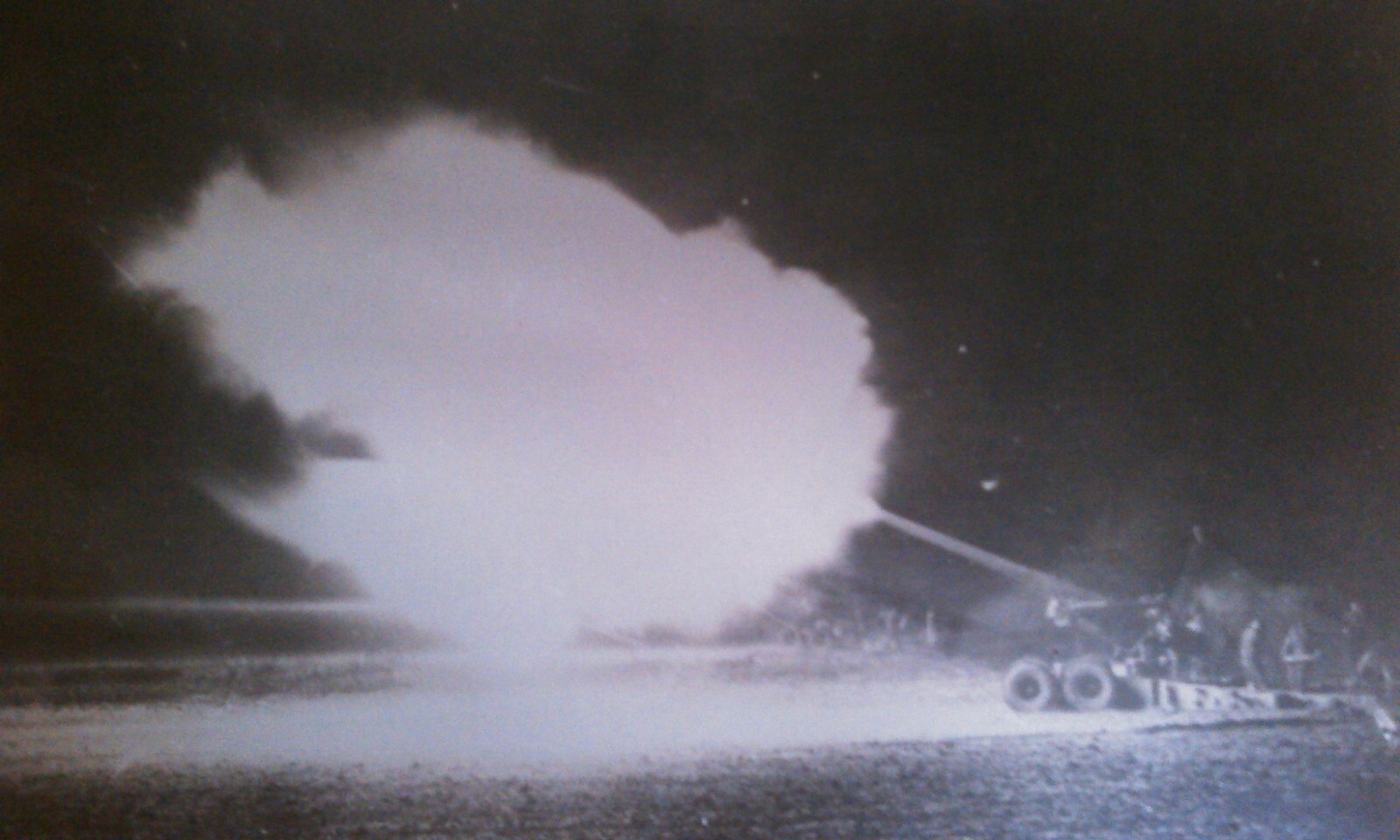 VINTAGE PHOTO;LARGE GUN BEING FIRED AT NIGHT; FROM WW2; CIRCA 1943 | eBay