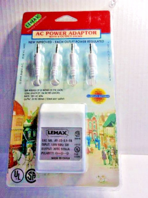 Lemax AC Power Adapter 4 Output Jacks 54100 Vintage 1998 Village ...