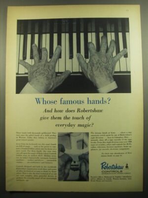 1960 Robertshaw Controls Advertisement - Whose famous hands? | eBay