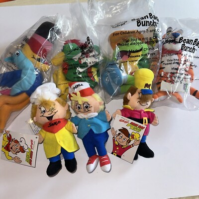 1997 Kelloggs Bean Bag Breakfast Bunch Plush Snap Crackle Pop Toucan ...