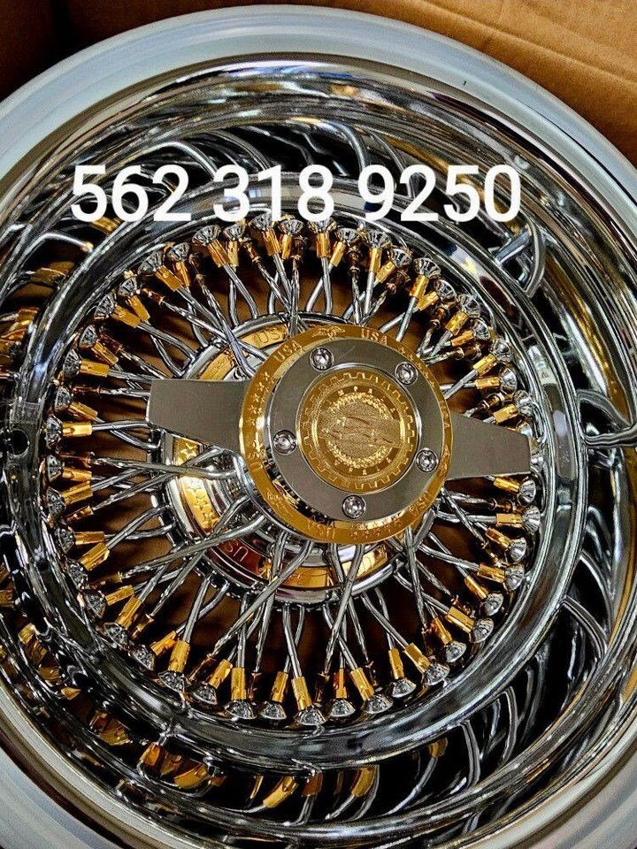 4-Wire Wheels 13x7 Zenith Style Rev 72 Spokes Straight Center Gold ...