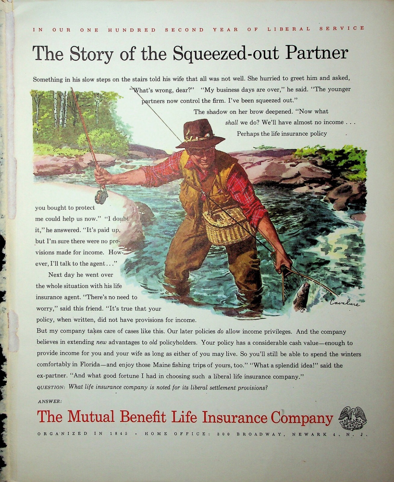 Original Ad for Fishing, Mutual Benefit Life Insurance Company | eBay