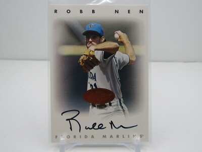 ROBB NEN 1996 LEAF SIGNATURE SERIES BRONZE AUTOGRAPH! FLORIDA MARLINS ...