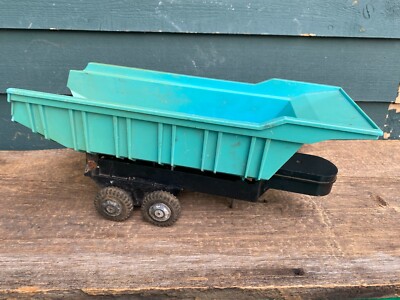 Vintage Plastic Toy Dump Trailer Made in Japan 4 Wheels Hydraulic Lift ...