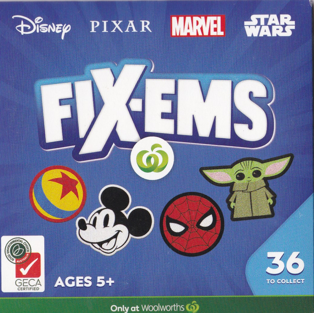 Woolworths Fix-Ems Disney, Pixar, Marvel, Star Wars sticker unopened ...