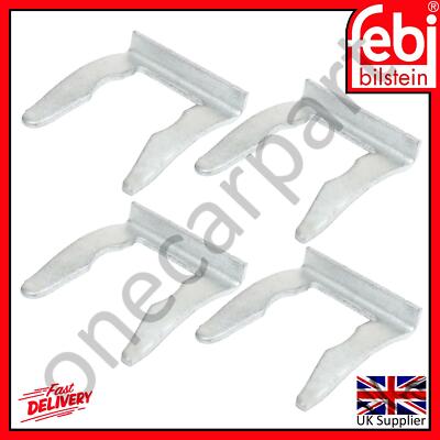 4 Febi Rear Brake Flexi Hose Clamp Clip For Audi Seat Skoda VW ...