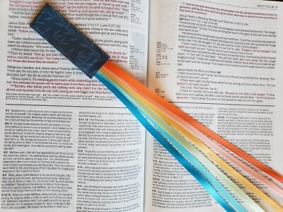 SUNRISE Bible bookmark ribbons multi page book marker hymnal, journal ...