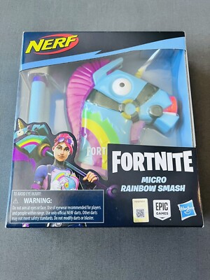 2019 HASBRO--NERF MICRO SHOTS--FORTNITE MICRO RAINBOW SMASH GUN (NEW ...