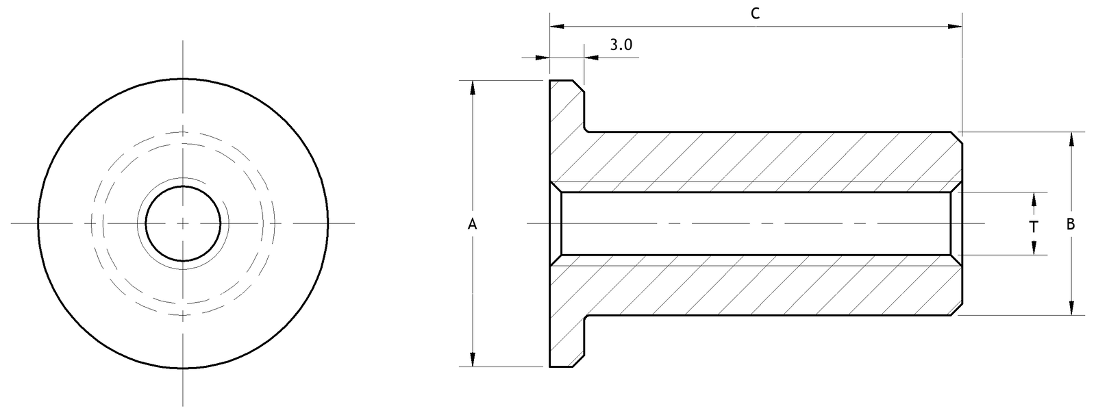 Motamec Stainless Steel Weld in Female Bush M12 x 20mm Threaded Insert ...