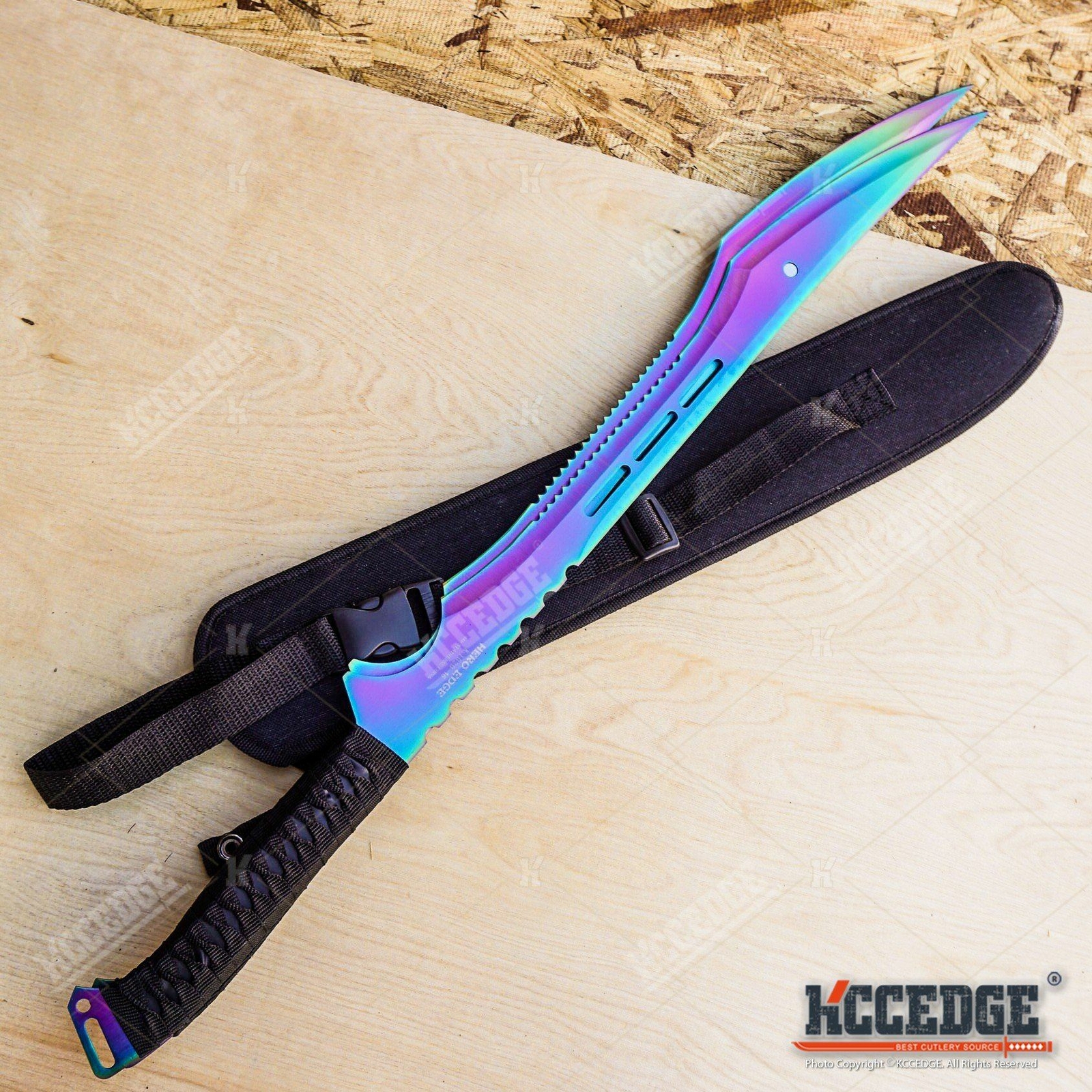 27 1/8" TACTICAL SURVIVAL Dual Twin Ninja Swords Magnetic FULL TANG ...