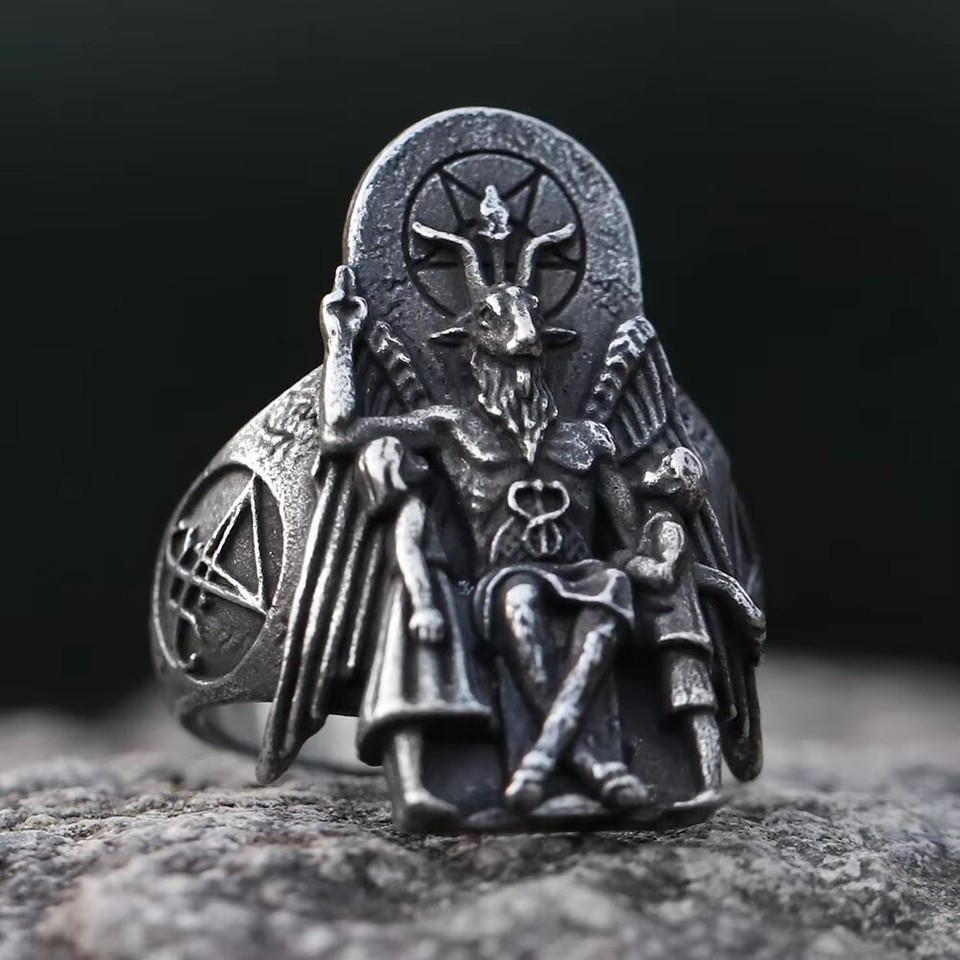 Lucifer Satan Signet Ring Stainless Steel Ring | eBay Australia
