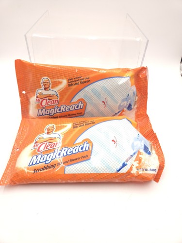 Lot Of 2 Mr. Clean Magic Reach Scrubbing Tub & Shower Refills 16 Pads ...