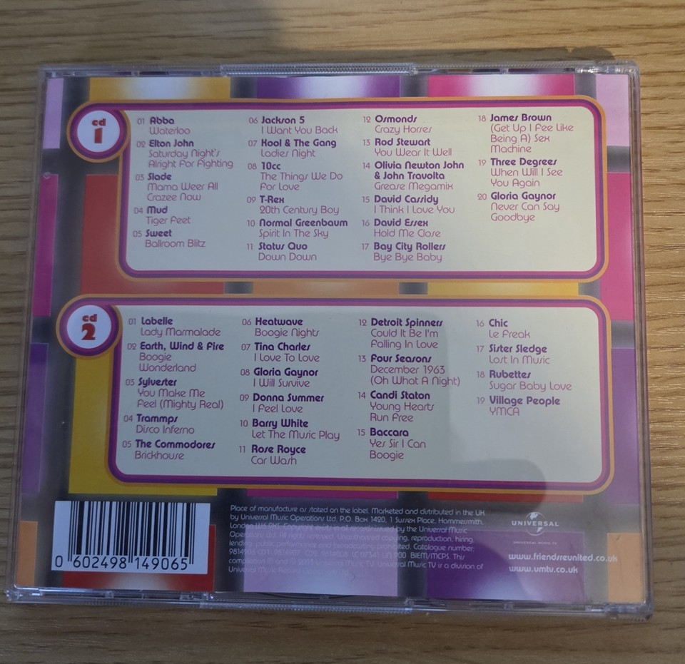 ROCK AND POP CD / VARIOUS ARTISTS / FRIENDS REUNITED 70@S PARTY AND ...