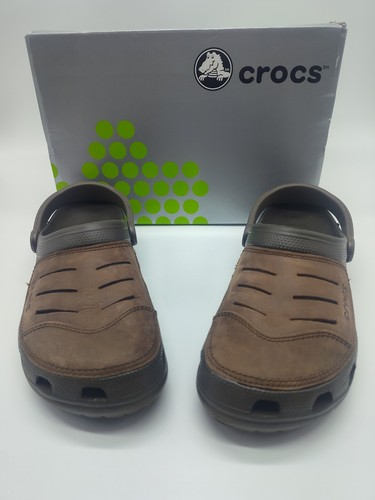 Crocs Mens Size 10 Chocolate Bogota Suede Casual Shoes Sandals | eBay