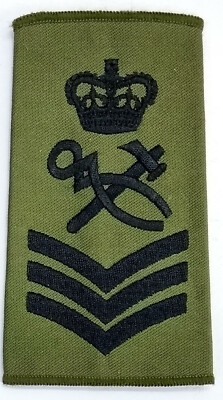 British Army OD Green Staff Sergeant Artificier Rank Slide - NEW | eBay ...
