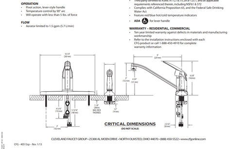 Moen CFG CA40513SL Cornerstone Stainless One-handle kitchen w/Side ...