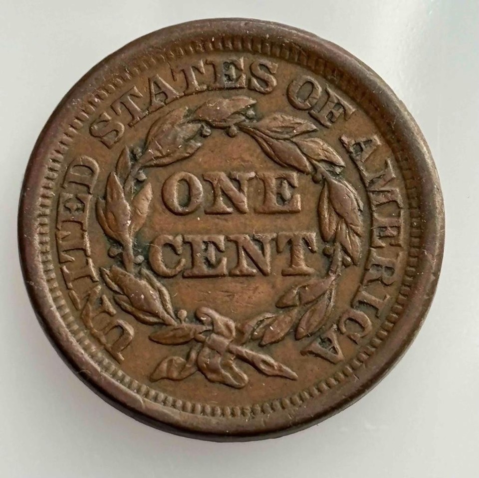 1849 Braided Hair Large One Cent Coin | eBay