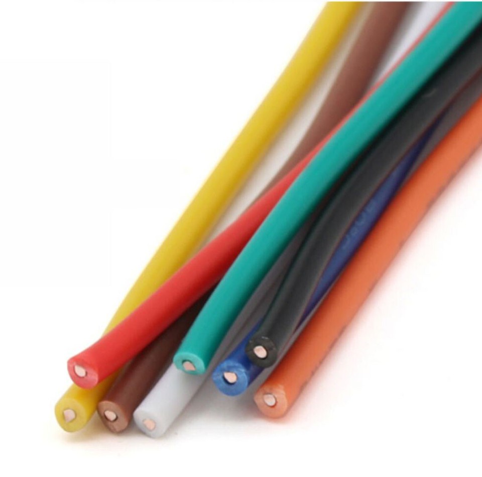 1007 Single Strand Single Core Electronic Wire Multicolour 18/20/22/24 ...