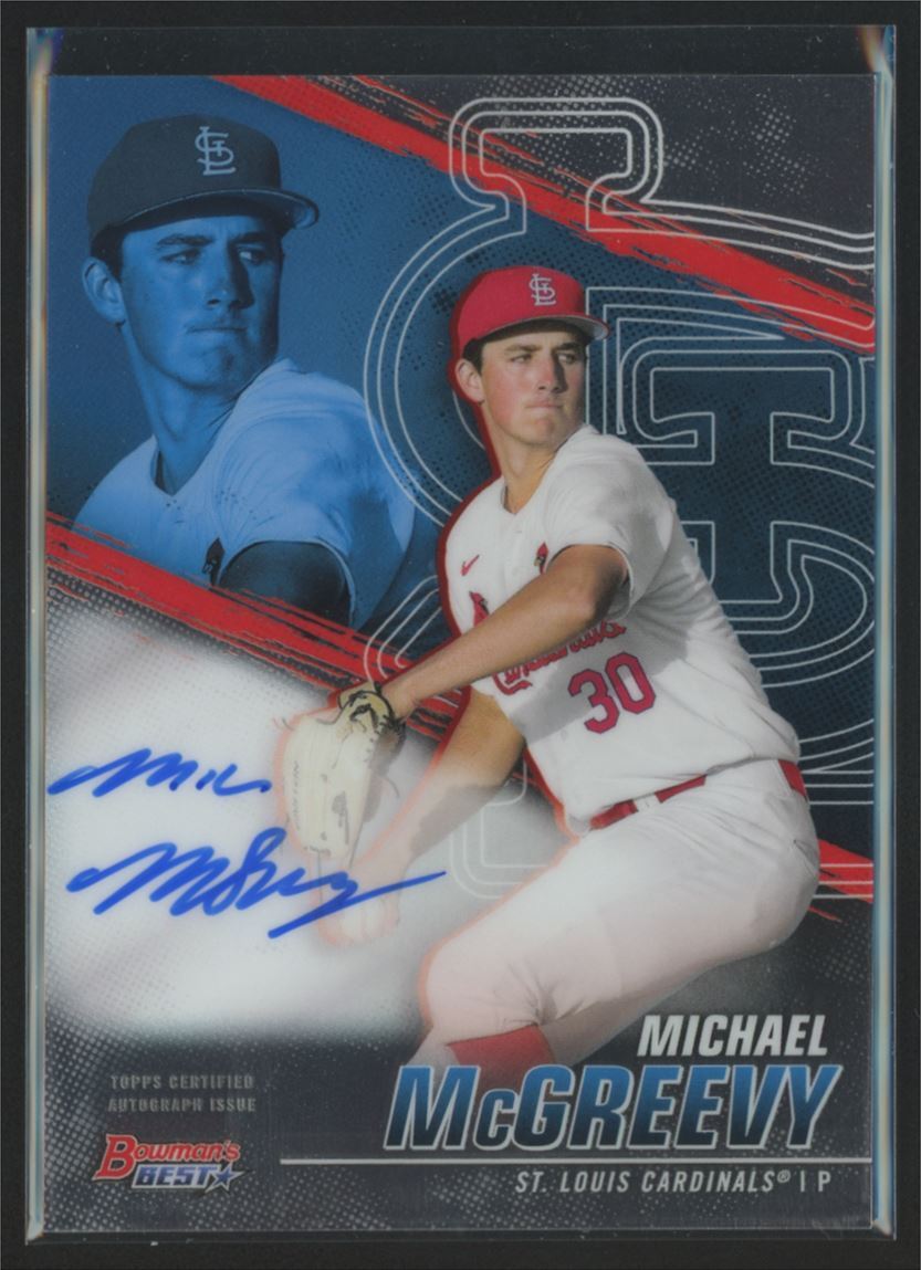 2021 Bowman's Best of 2021 Autographs Michael McGreevy Auto St. Louis ...