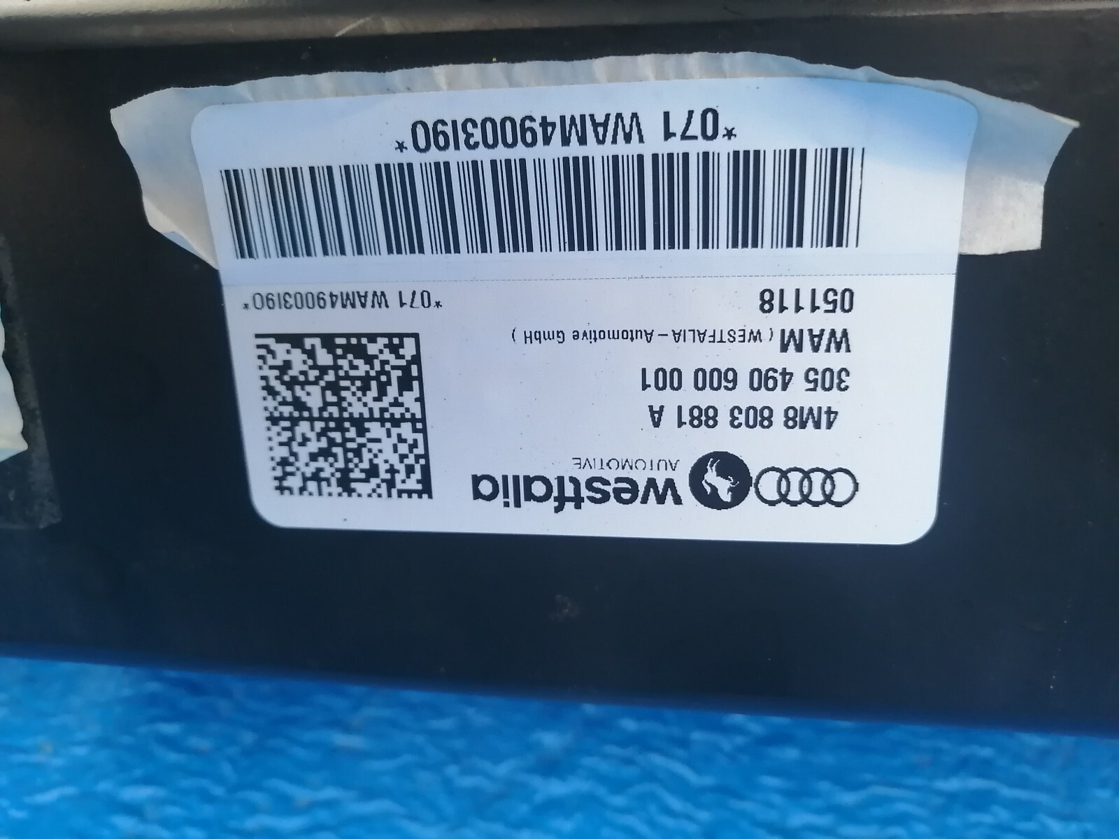 2019 2020 2021 2022 23 Audi Q8 SQ8 Trailer Towing Hitch OEM harness ...