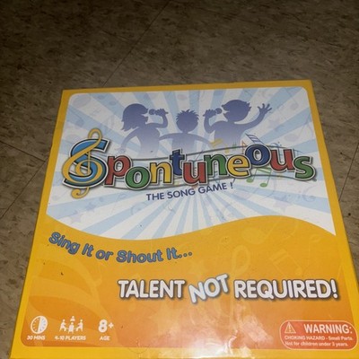 NEW SEALED Spontuneous The Song Game 2018 Family Party Singing Board ...