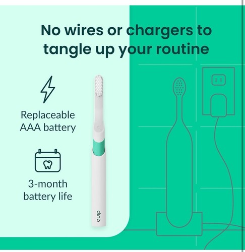 Quip Electric Toothbrush with Replaceable Brush Head-Marine Blue New ...