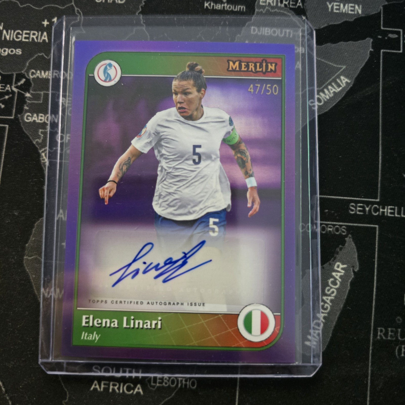 Topps Merlin UEFA Womens Euro 2025 Elena Linari Autograph /50 ITALY ...
