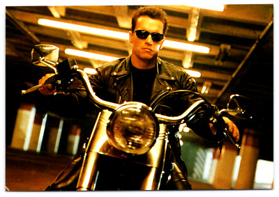Postcard Harley Davidson Terminator 2 With Arnold Schwarzenegger 1991 ...