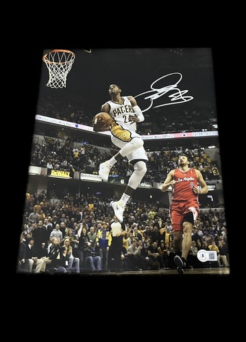 Paul George Signed 11x14 Canvas Photo Pacers Clippers Thunder Beckett ...