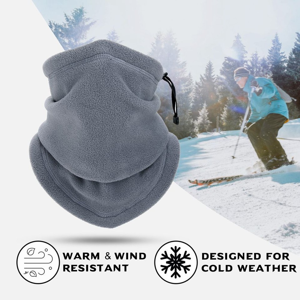 Winter Fleece Face Mask Scarf Balaclava Neck Warmer Gaiter Ski ...