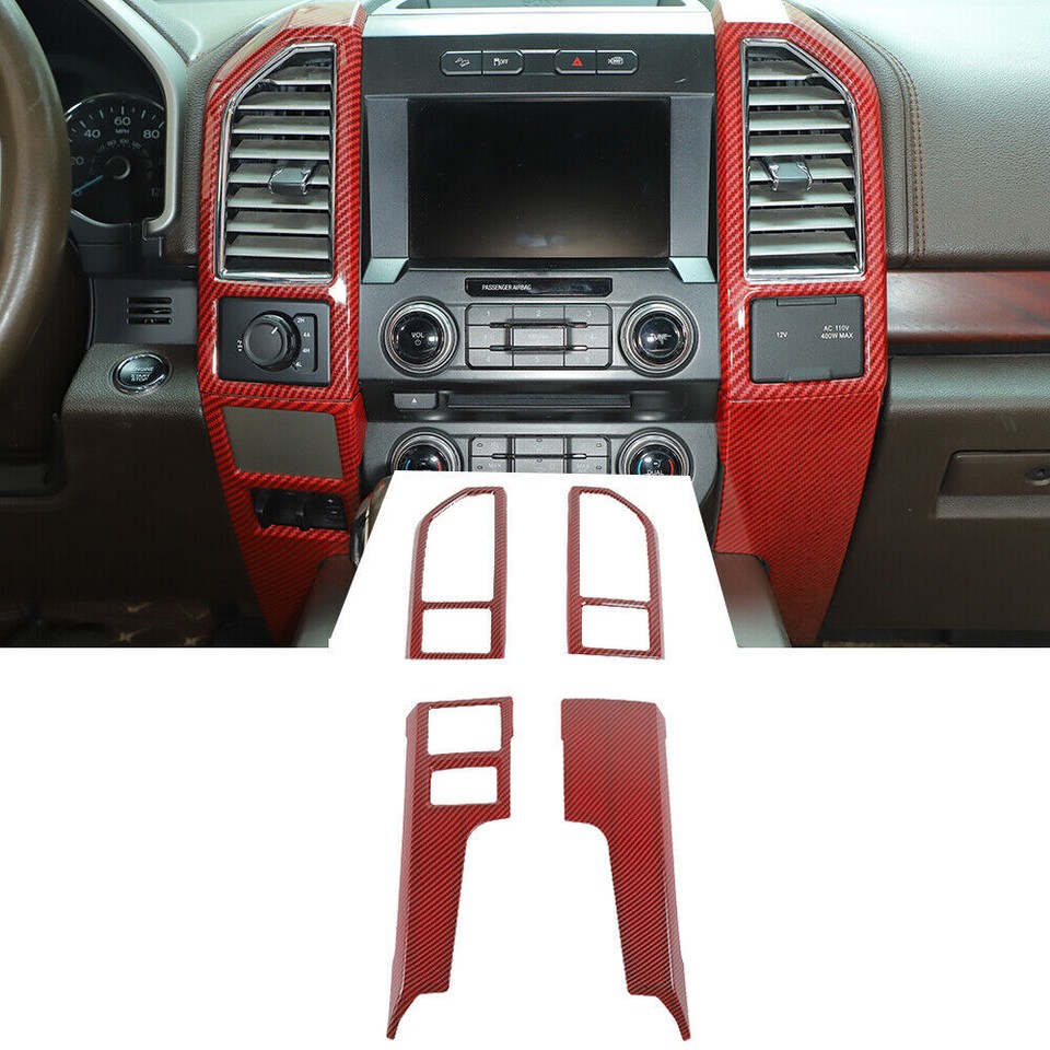 24x Interior Set Dash Decoration Cover Trim Kit for Ford F150 2015-20 ...