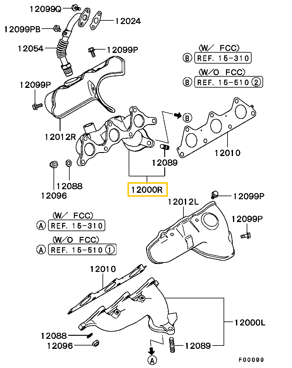 EXHAUST MANIFOLD RH For Mitsubishi Pajero MR968801 MN110617 | eBay