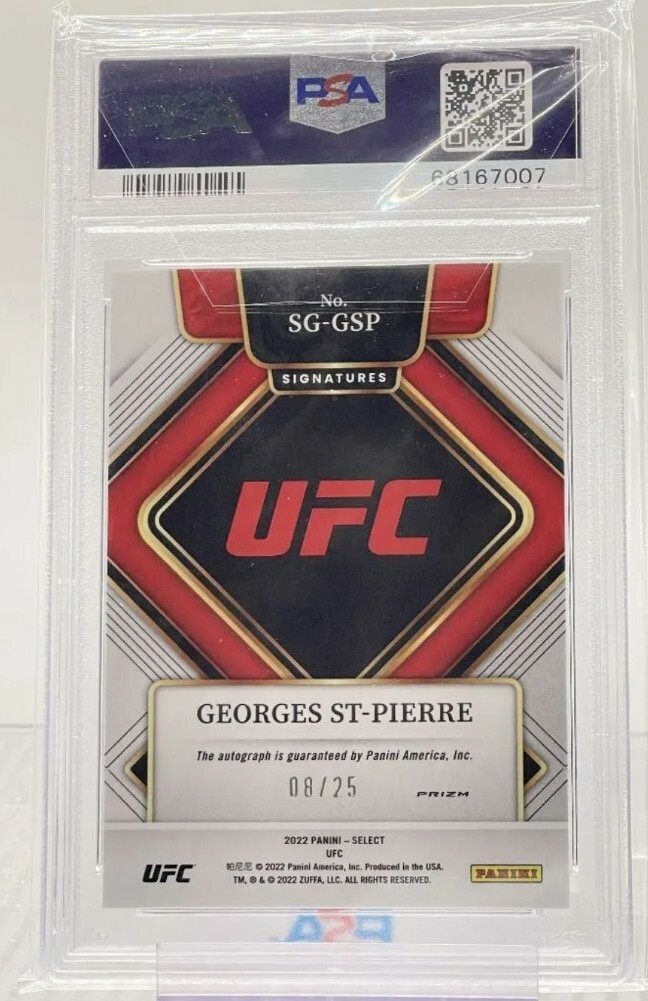 2022 Panini Select UFC Georges St-Pierre Autograph Tie Dye Auto /25 PSA ...
