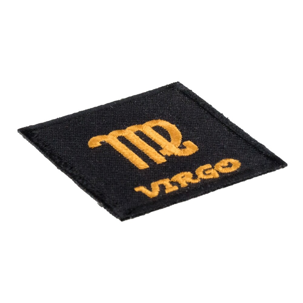 Zodiac Sign Virgo Black & Gold Patch, Zodiac Patches | eBay