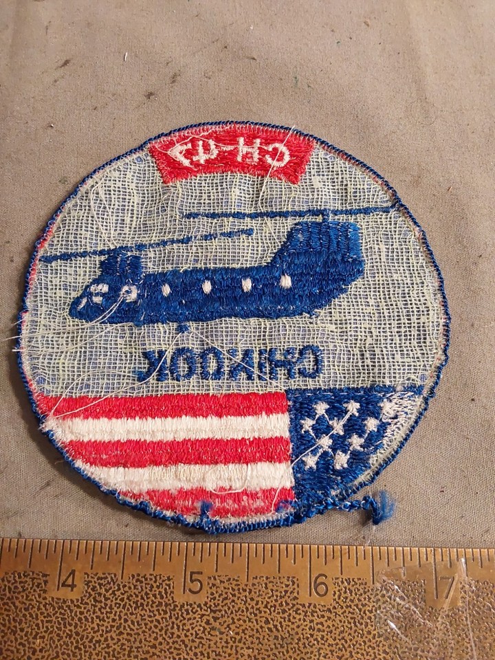 CH-47 Chinook Helicopter Patriotic Patch | eBay