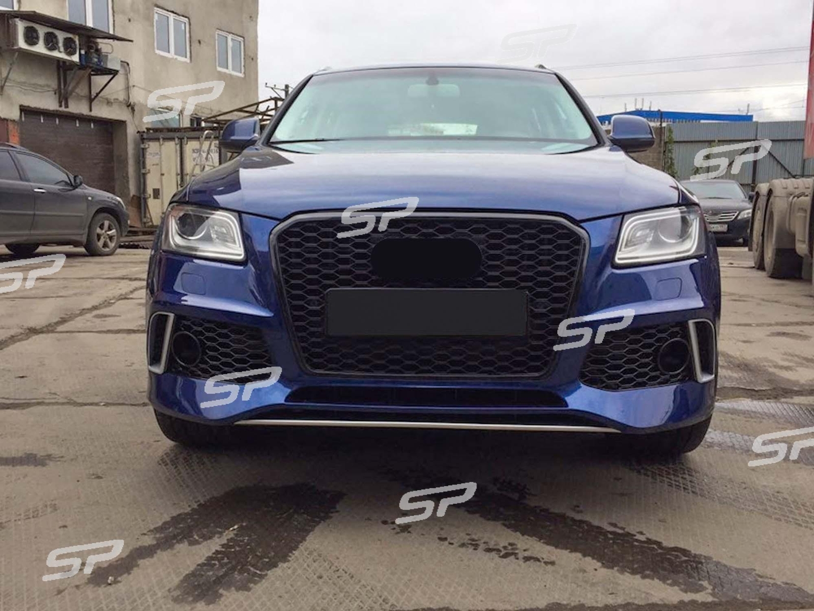 RSQ5 Style Honeycomb Sport Front Grill Grille Gloss Black For 2013-2017 ...