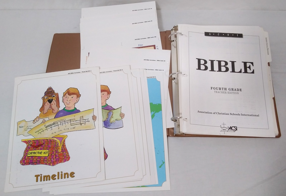 ACSI (Purposeful Design) Bible Grade 4 Teacher Edition + Visual Aids ...