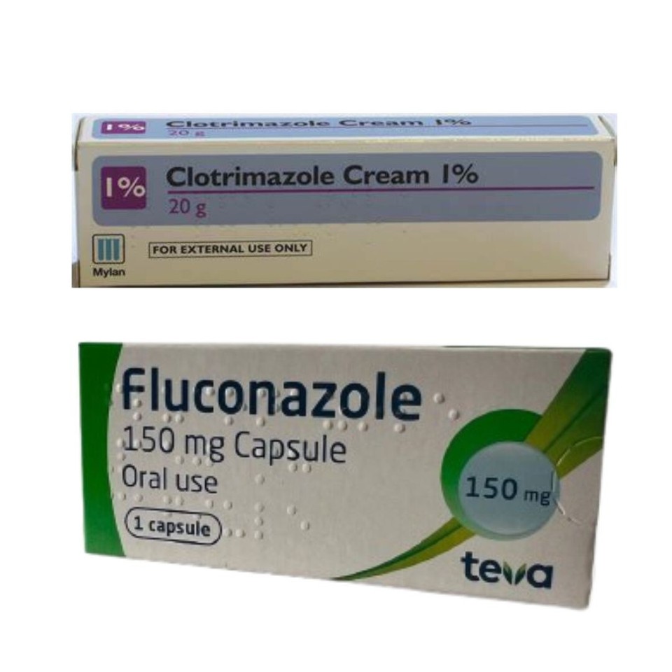 Clotrimazole 1% 20g Cream & Fluconazole 150mg CapsuleThrush Treatment ...