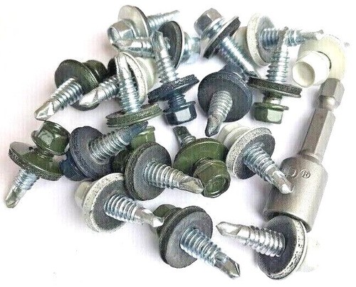 22MM STITCHER TEK SCREWS - ROOFING BOLTS FIX CORRUGATED SHEET METAL ...