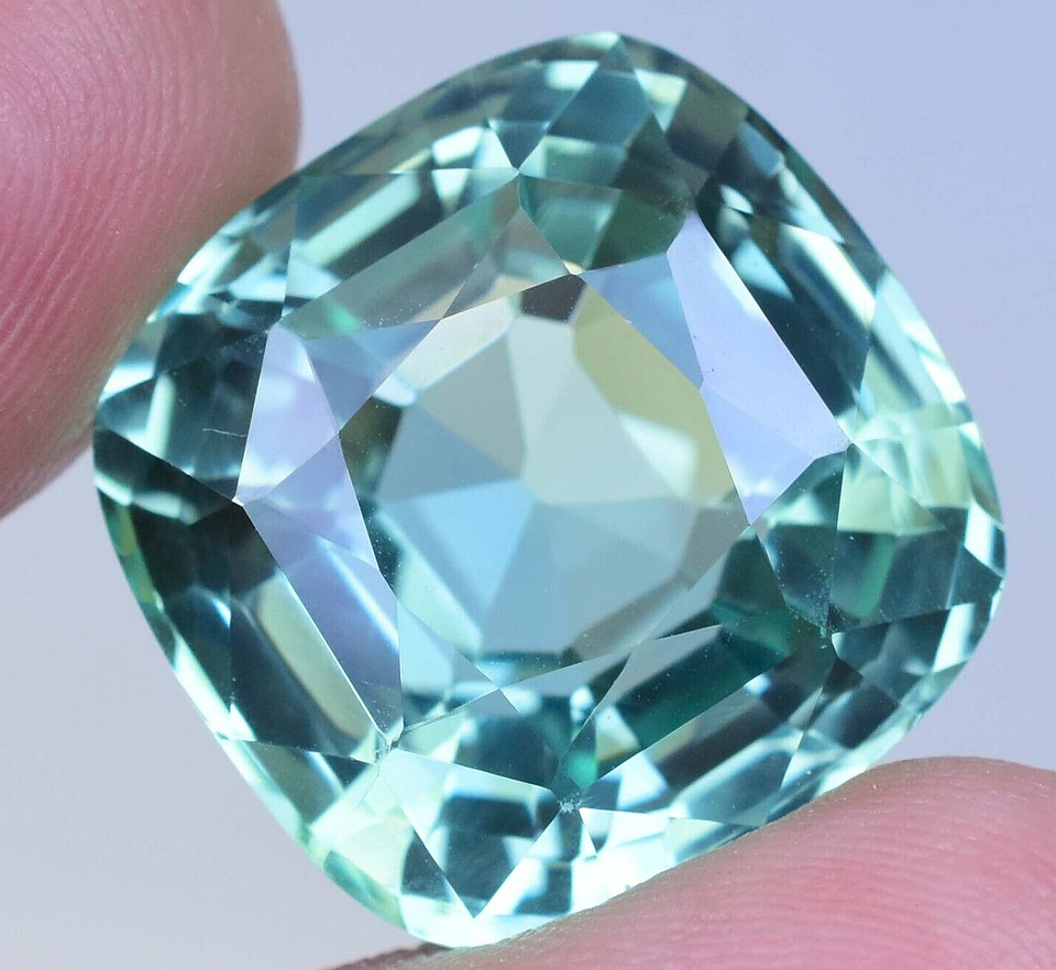40.80 Ct Natural Bi-Color Parti Sapphire Flawless Cushion Cut Certified ...