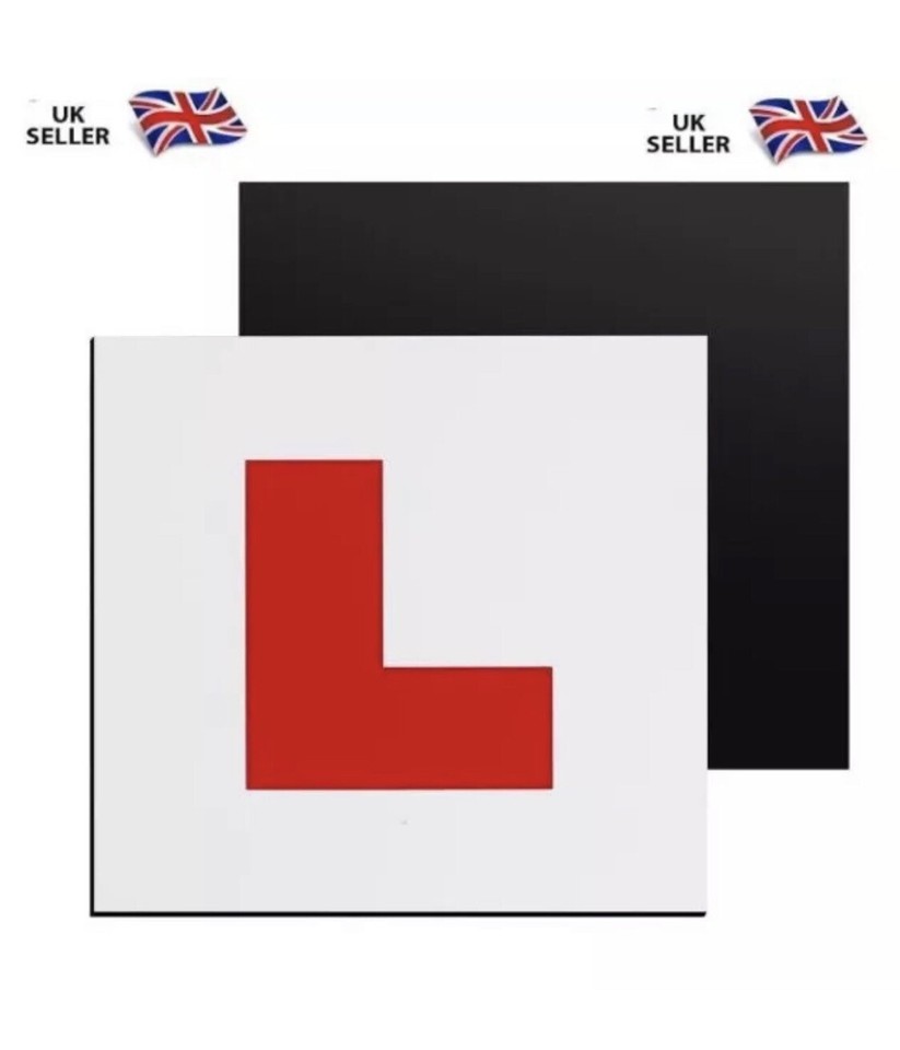 PACK PREMIUM FULLY MAGNETIC L PLATES EXTRA THICK STRONG LEARNER PLATES ...